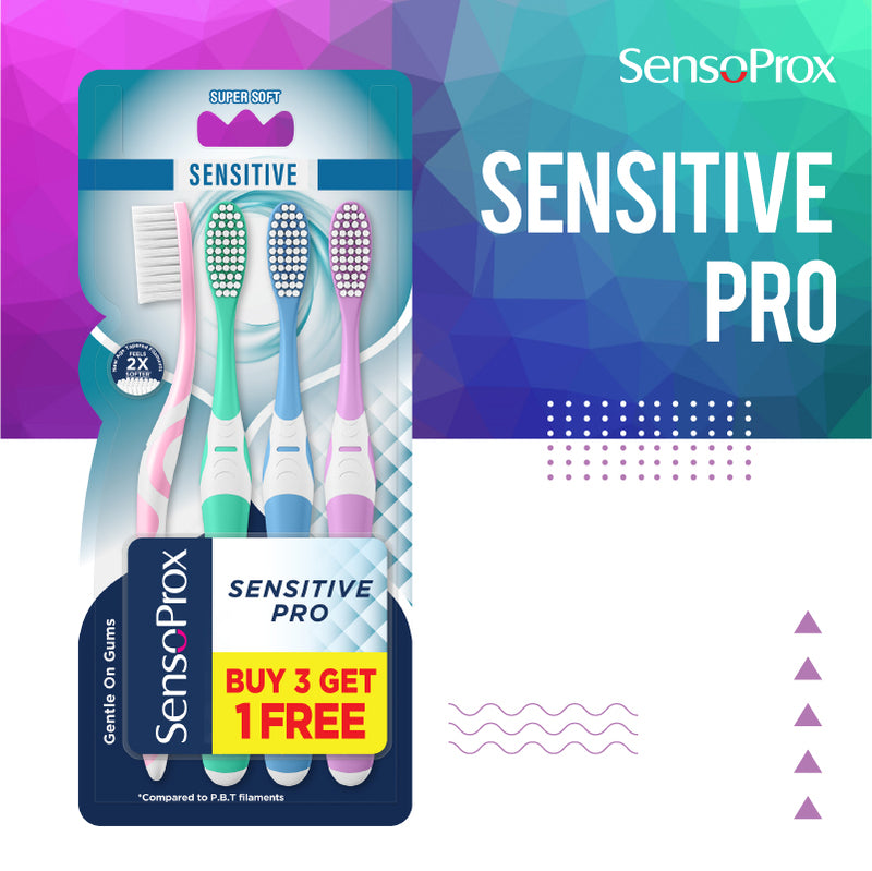 SensoProx Unisex Adult Sensitive Pro Toothbrush - Oral Care, Combo